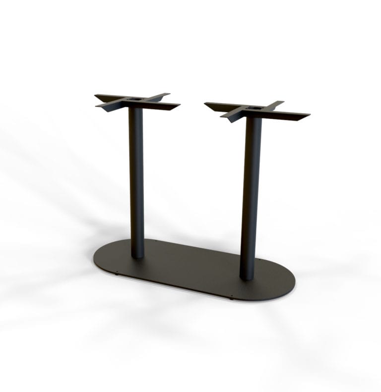 Discus Double Table Base | Flat Disc Bases Custom Made